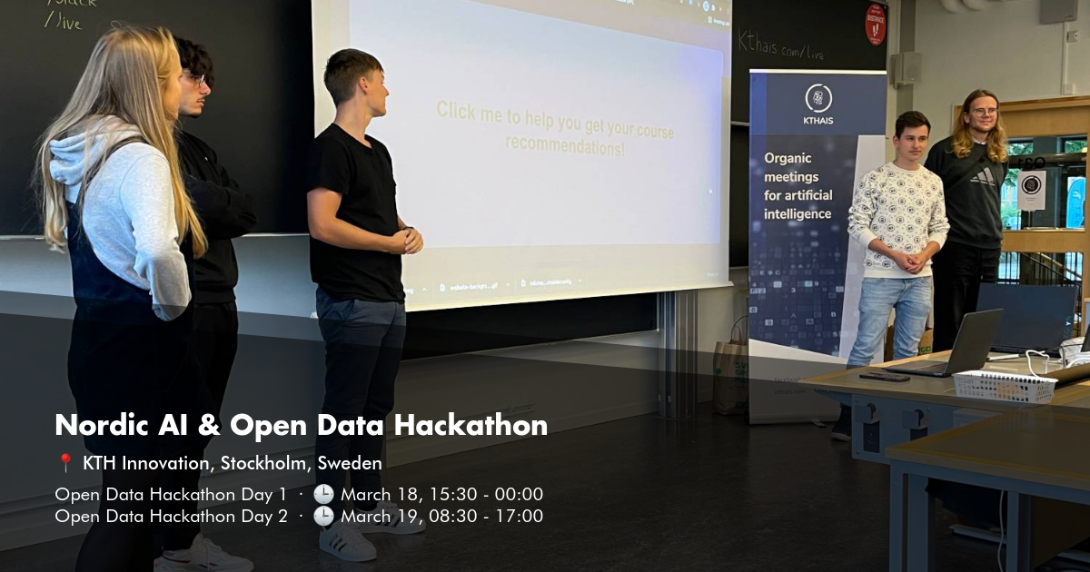 Nordic AI & Open Data Hackathon | KTH AI Society